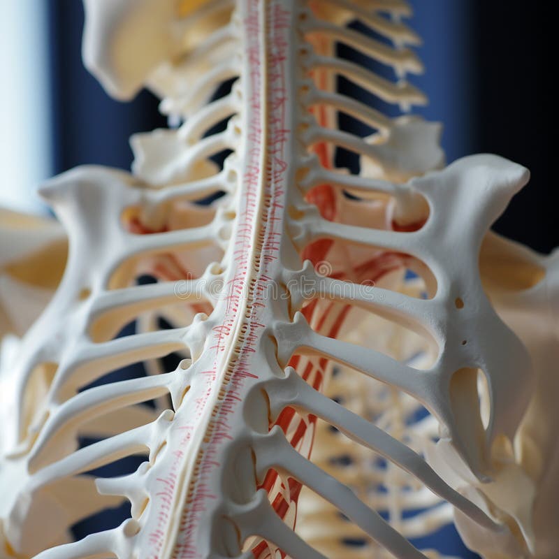 A Detailed Anatomy of the Spine Model is Displayed, Offering Insight ...