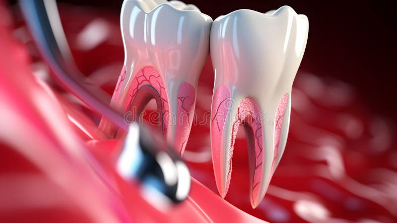 3D Presentation of Tooth Extraction - 3D Background Stock Illustration ...