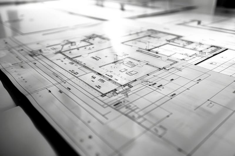 Detailed Architectural Blueprint for Building Design. Generative AI ...