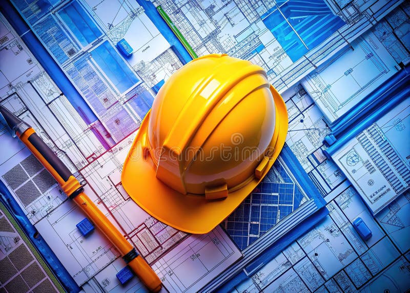 Detailed Architectural Blueprint HelmetView Construction Plan for ...