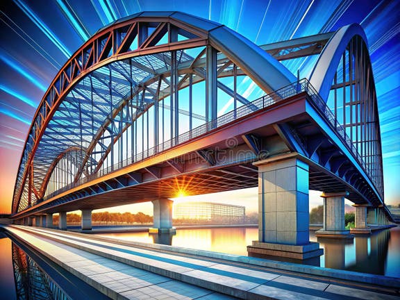 Detailed Architectural Bridge Blueprint Engineering Design and ...