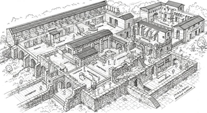 Ancient Roman Villa Stock Illustrations – 600 Ancient Roman Villa Stock ...