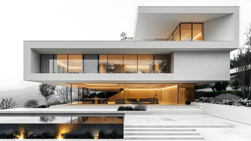 Detailed Architectural House Design with Clean White Background and ...