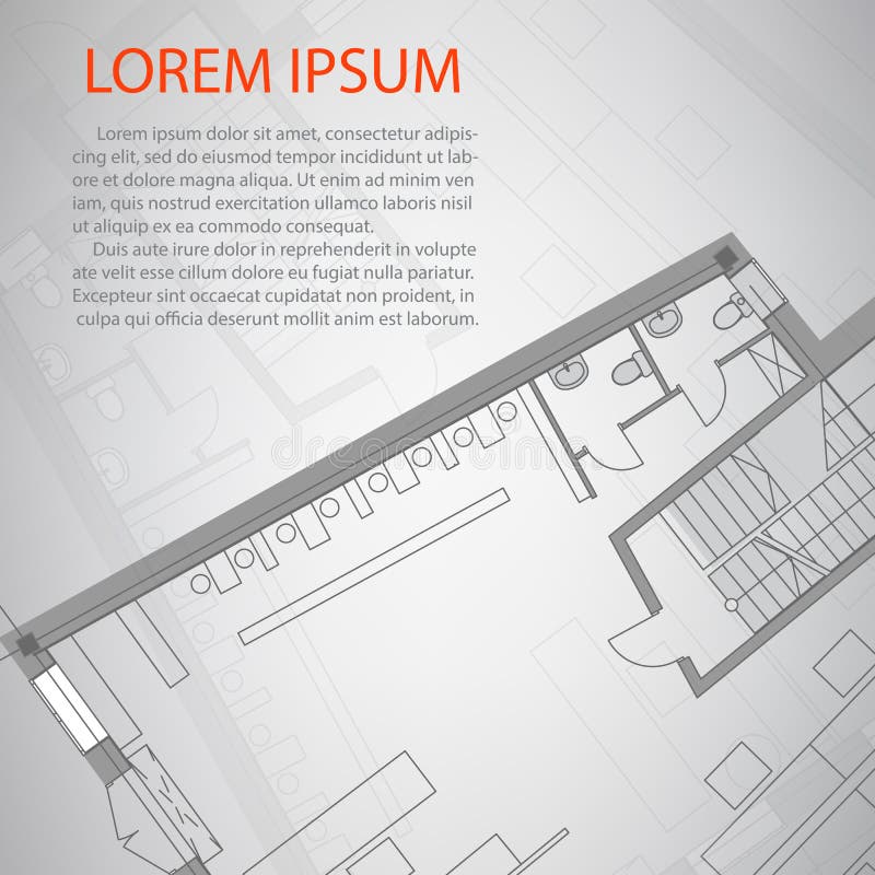 Detailed Architectural Plan Design. Conceptual Work of House Stock ...