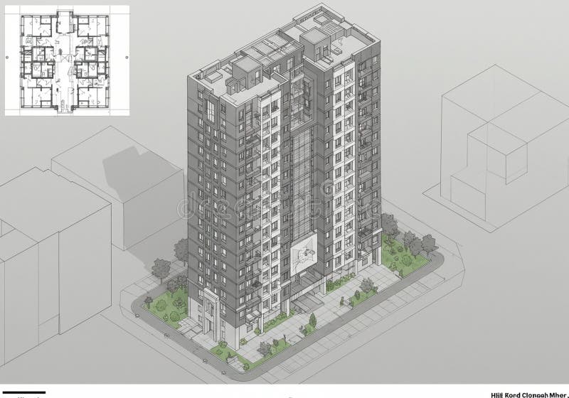 High Rise Building Section Stock Illustrations – 110 High Rise Building ...