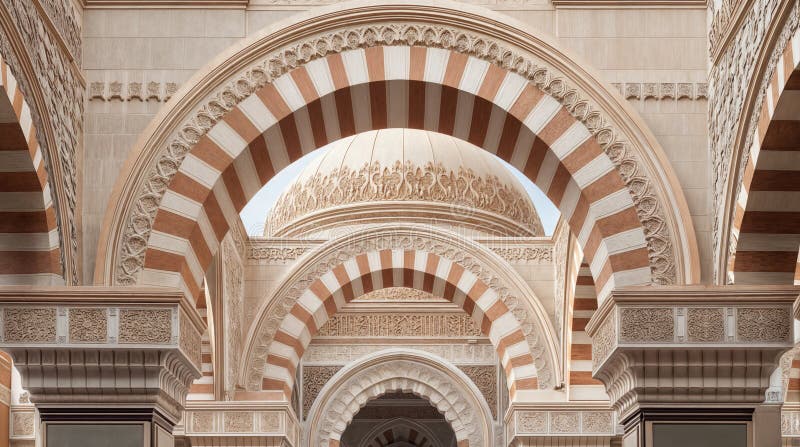 Detailed Architectural Structure with Intricate Arched Designs and ...