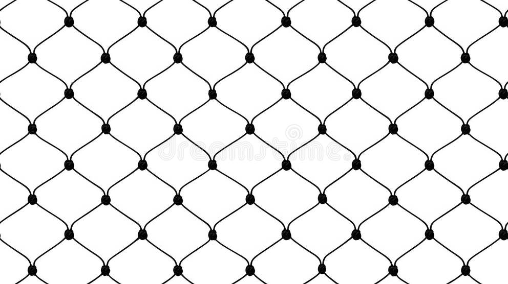 Detailed Architectural Structure of Metal Wire Fence with Hexagonal ...
