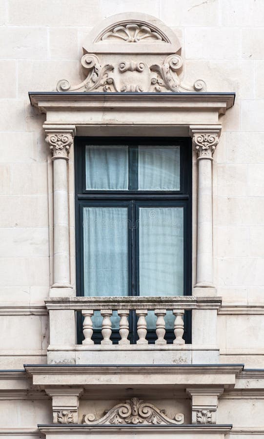 Detailed Architectural Window Design Featuring Classical Elements in an ...