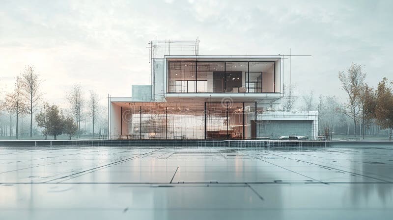 Detailed Architecture Blueprint for Home Construction with Generative ...