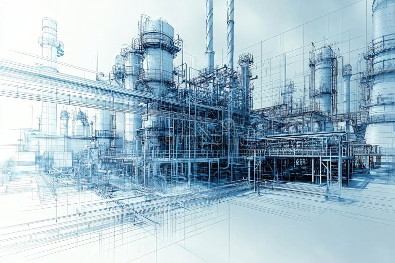 Industrial Facility Design with Complex Piping and Structural Layout in ...