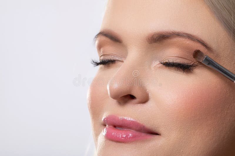 The Detailed and Artistic Beauty Makeup Application Process with a ...