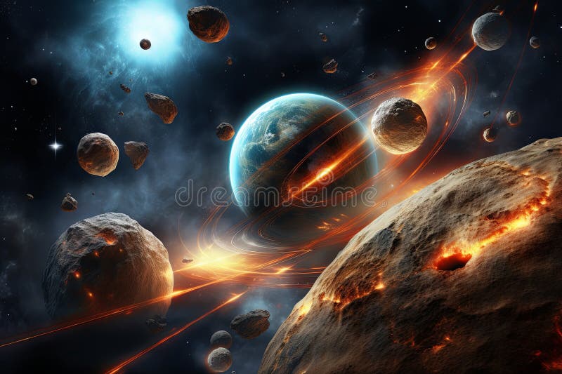 Artists Rendering of Planets in Space Stock Image - Image of planets ...