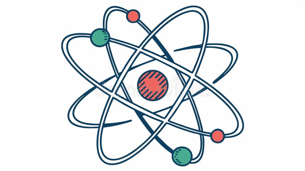 Detailed Atom Model, Science and Nuclear Physics Vector Design ...