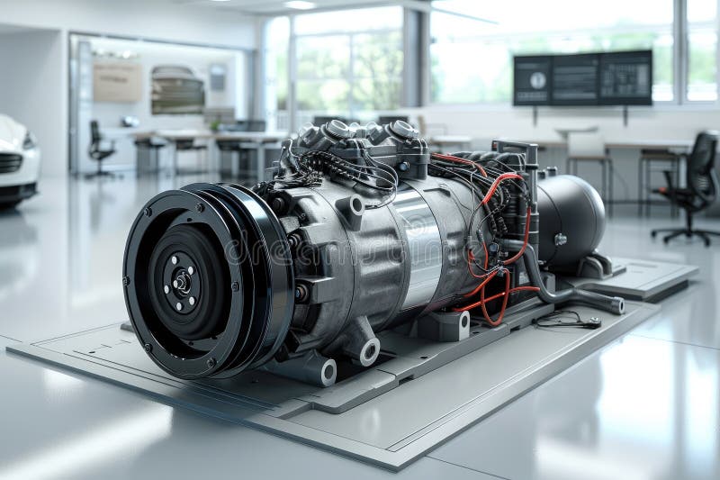 High-Performance Automotive Air Conditioning Compressor System Stock ...