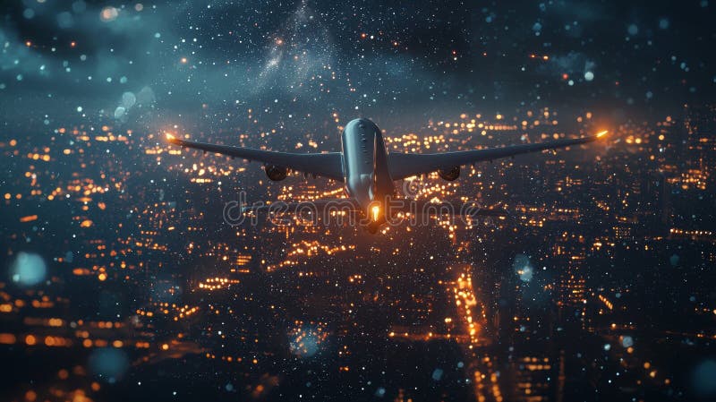 Detailed Aviation Data Visualization: Blue Digital Airplane Insights ...