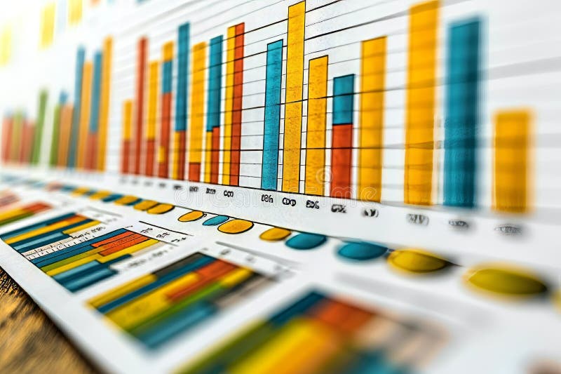 Detailed Bar Charts and Graphs Illustrate Data Trends and Statistics ...