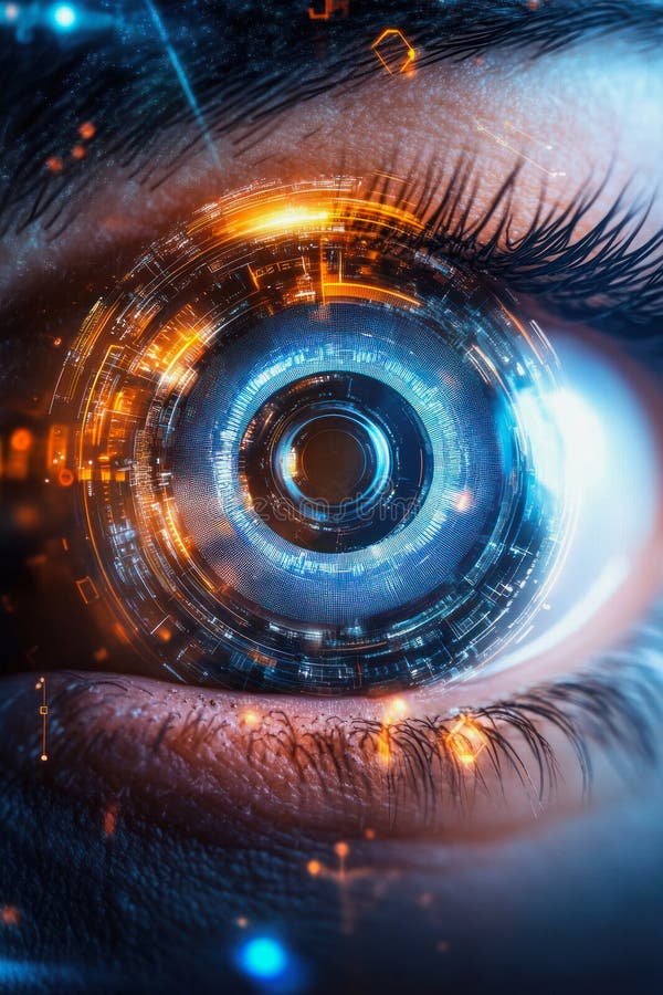 Detailed Biometric Scan of a Human Eye Showcasing Advanced Technology ...
