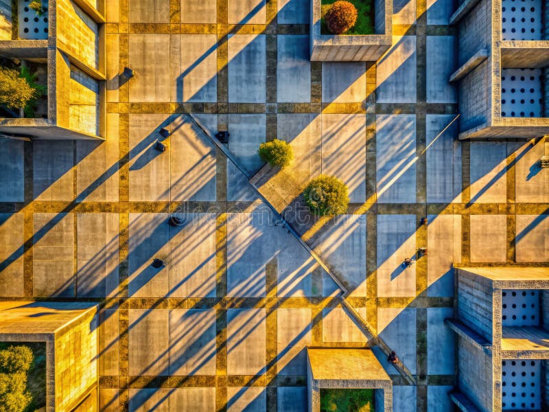 A Detailed BirdsEye View of a Concrete Slab Exploring Architectural Form and Structure Stock ...