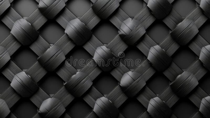Detailed Black and Gray Woven Interlocking Pattern with a Textured ...