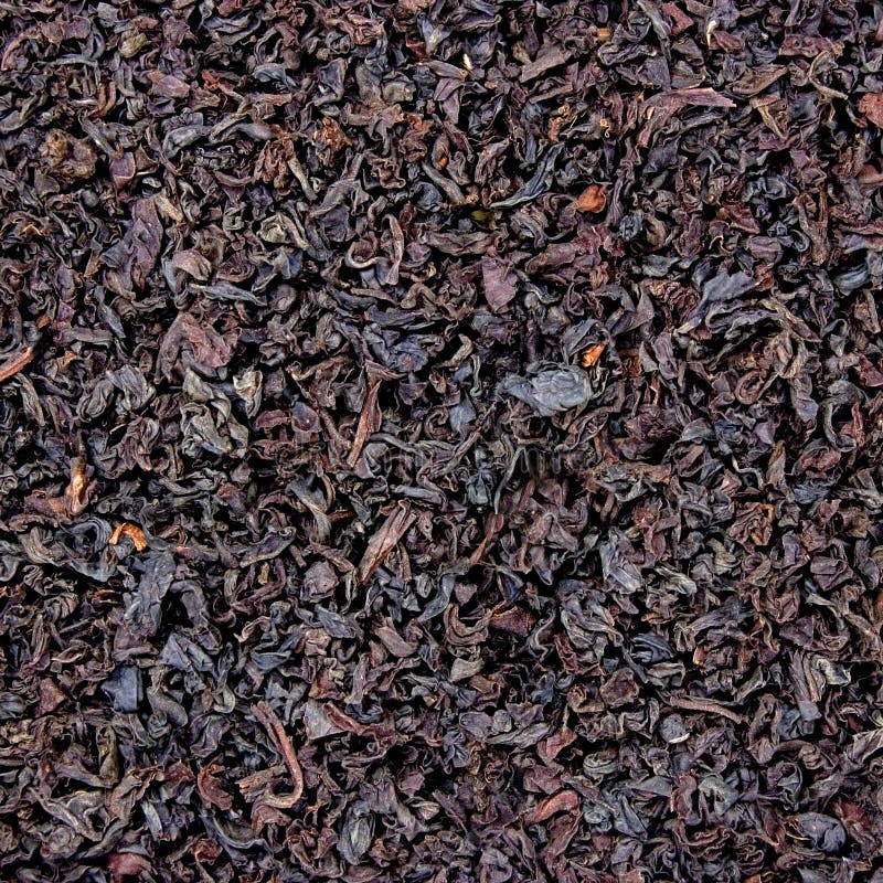 Detailed Black Loose Tea Leaf Texture Pattern, Large Detailed Macro ...