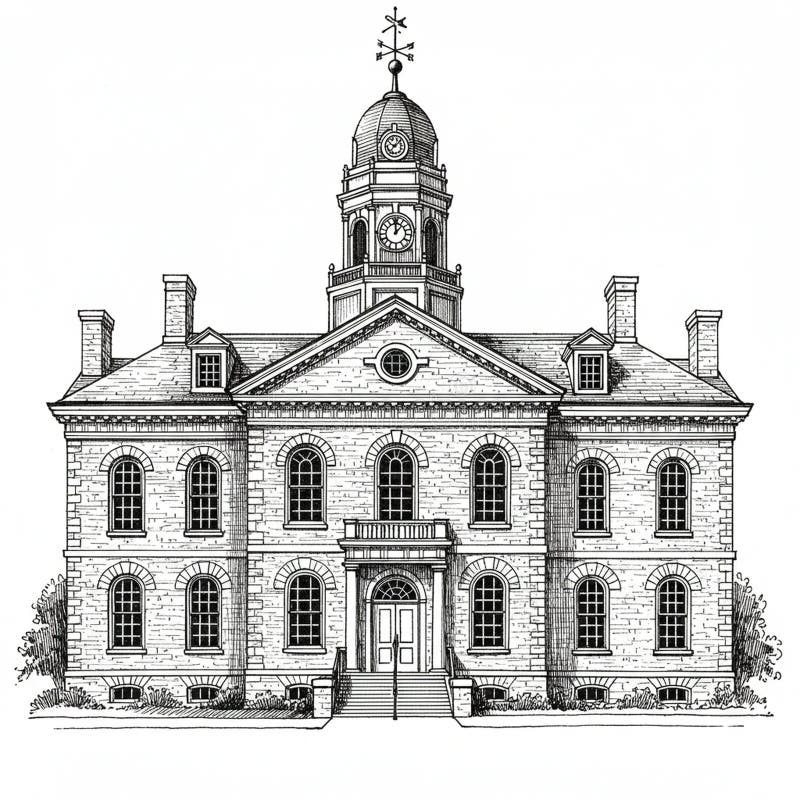 Courthouse Drawing Stock Illustrations – 2,372 Courthouse Drawing Stock ...
