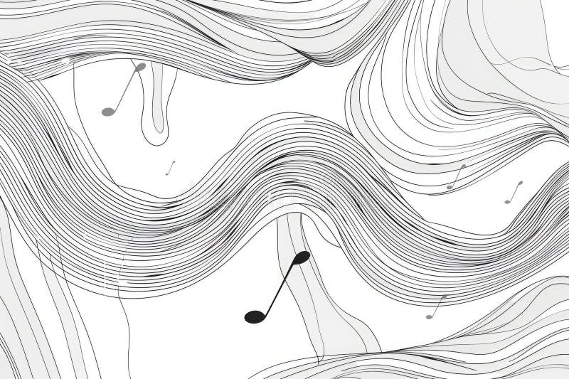 Detailed Black and White Illustration of a Wave. Suitable for Graphic ...