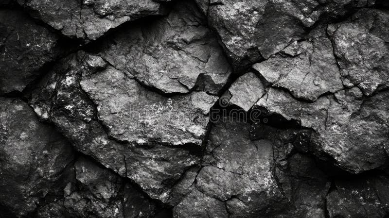 A Detailed Black and White Rock Formation Image Stock Illustration ...