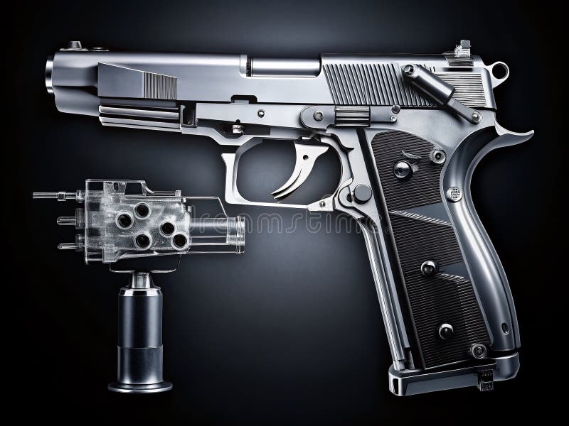 Comprehensive Exploded Diagram of a Modern Handgun Detailed Schematic ...