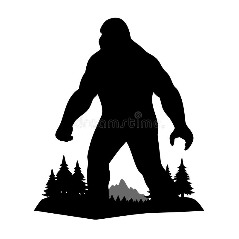 Detailed Black and White Silhouette Illustration of an Unknown Subject ...