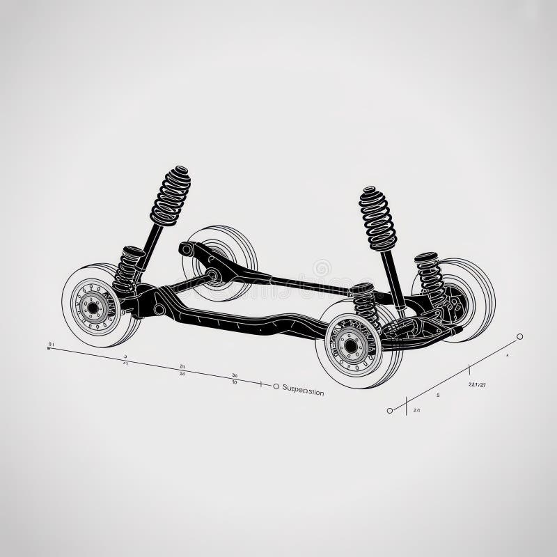 Vintage Illustration of a Mechanical Device with Wheels and Levers ...