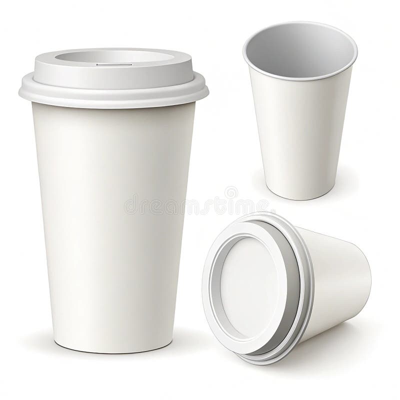 Detailed Blank Cup Mockup Set for Personalization Stock Illustration ...