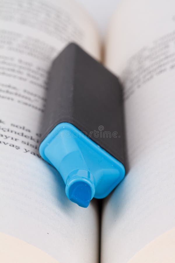 Detailed Blue Higlighter Pen Stock Photo - Image of writing ...