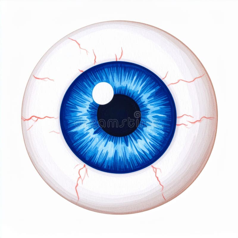 Detailed Blue Human Eyeball Illustration Stock Illustration ...
