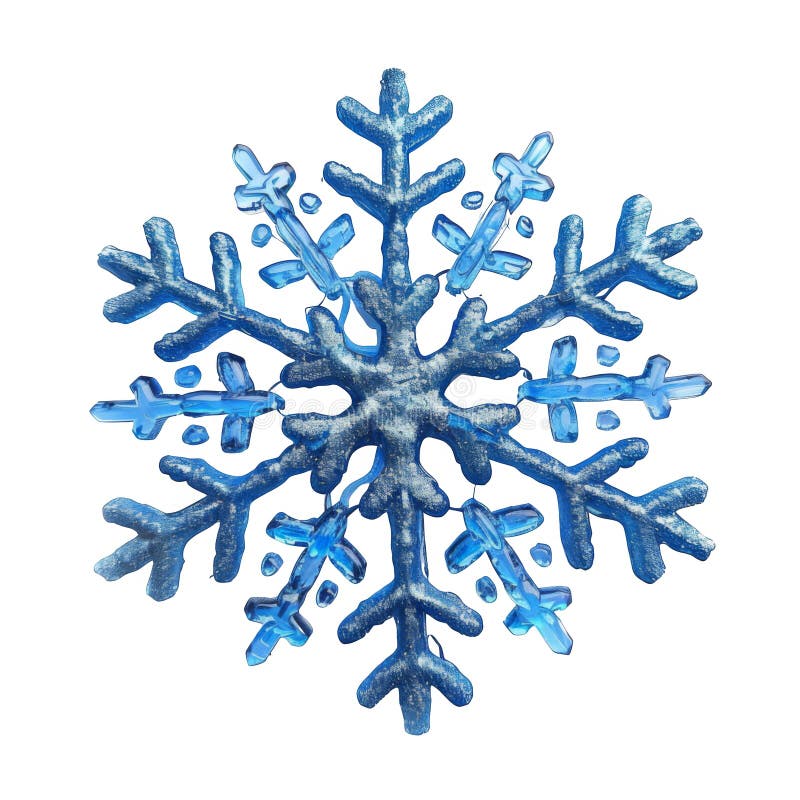 A Detailed Blue Snowflake with a Glittering Surface Stock Image ...