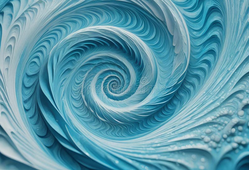 A Detailed Blue Swirl Design with a Wavy Texture Stock Illustration ...