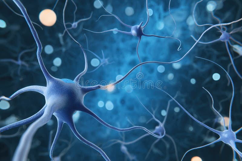 Abstract Rendering of Interconnected Nerve Cells or Neurons Stock ...