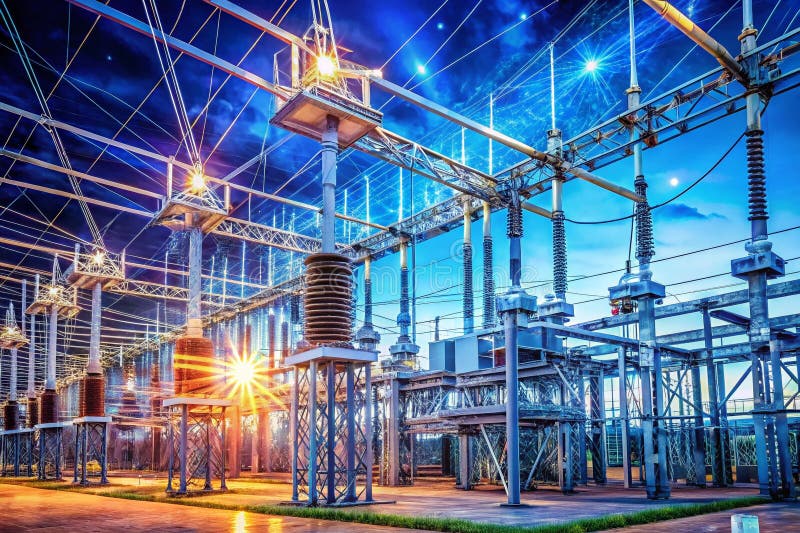 Modern Smart Grid Substation Blueprint Detailed Design Assembly ...