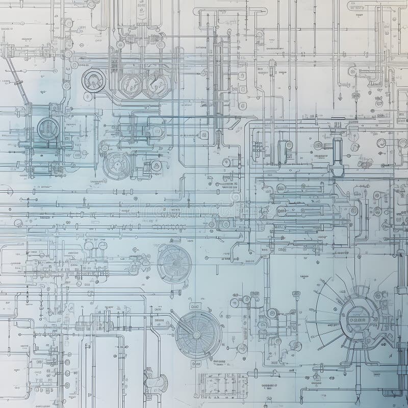 Detailed Blueprint or Technical Drawing One Generative AI Stock ...