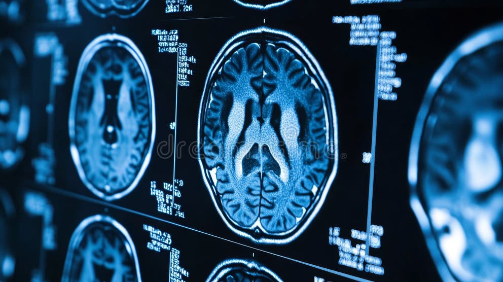 Detailed Brain Scan Comparison Highlighting Key Differences Stock ...