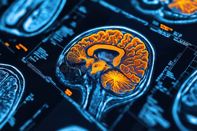 Detailed Brain Scan Showcasing Neural Pathways and Brain Structure, AI ...
