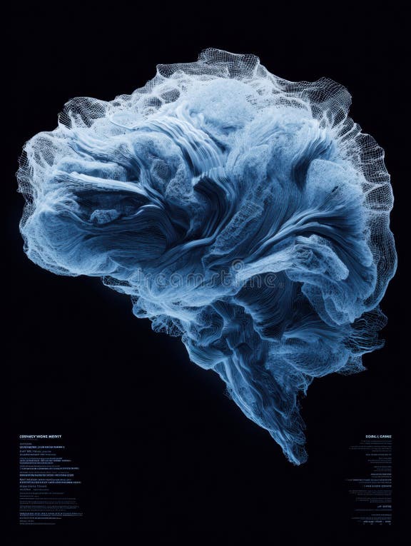Detailed Brain Topology Map Showcasing Complex Neural Structures with a ...