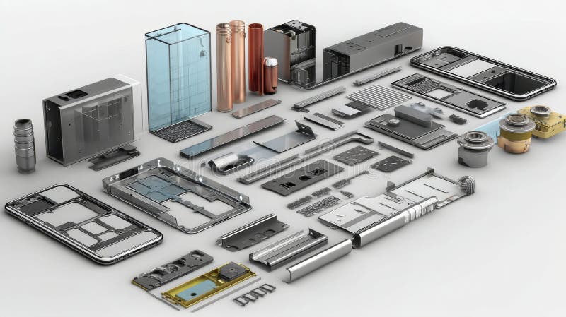Exploded View of Air Conditioner Components Stock Photo - Image of hvac ...