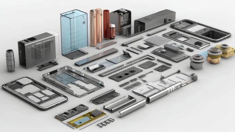 Modular Smartphone Concept Displayed in an Exploded View Showcasing ...