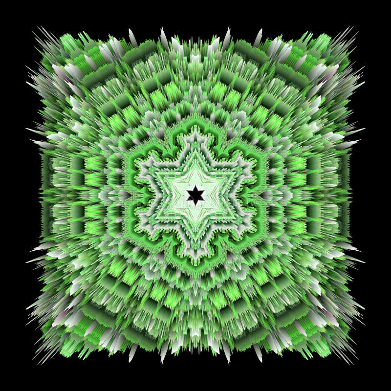 Detailed Bright Green Coloured Exploding 3D Square Format Design with ...