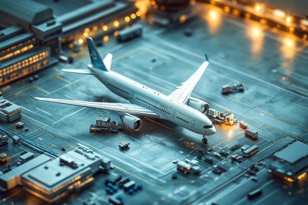 Detailed Building Models Showcase with Copy Space, Enhanced Lighting ...