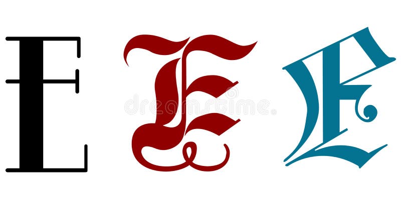 Detailed Calligraphic Letters Stock Vector - Illustration of sign ...