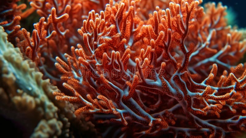 A Detailed Capture of a Corals Intricate Design. AI Generated Stock ...