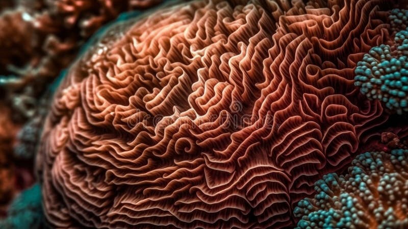 A Detailed Capture of a Corals Intricate Design. AI Generated Stock ...