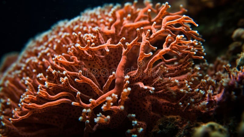 A Detailed Capture of a Corals Intricate Design. AI Generated Stock ...