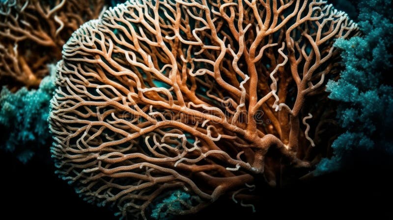 A Detailed Capture of a Corals Intricate Design. AI Generated Stock ...